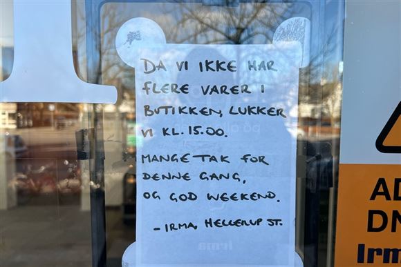Irma-butik lukket før tid - Avisen.dk